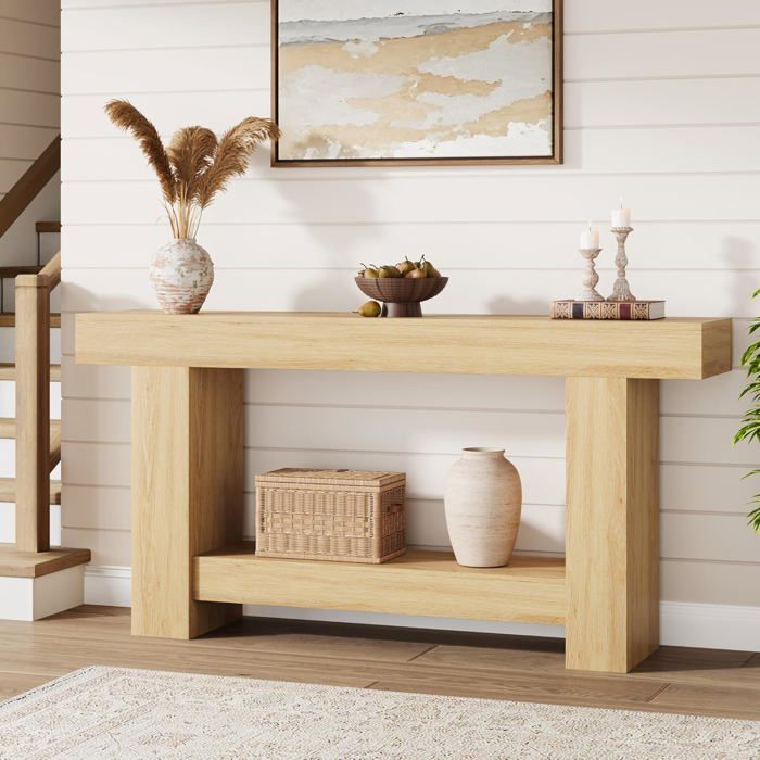 GARVEE Console meuble,Table Console 160 cm,Table d'Entrée Longue 2 ...