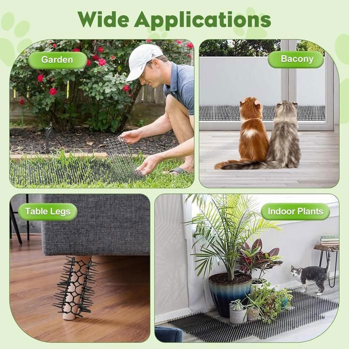 12 Pièces Répulsif chat - Tapis Anti Chat 15×20 cm - avec 8 Clous ...