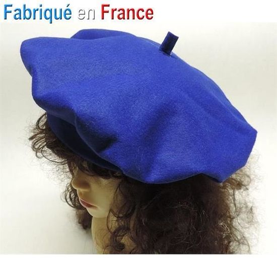 Chapeau Beret Basque Bleu pour adulte - Fabriqué en France - Idéal pour ...
