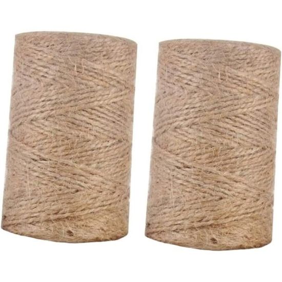 2 Rouleaux Cordes Naturelles Cordons Tissu Marron Épais Mm Cordon De ...