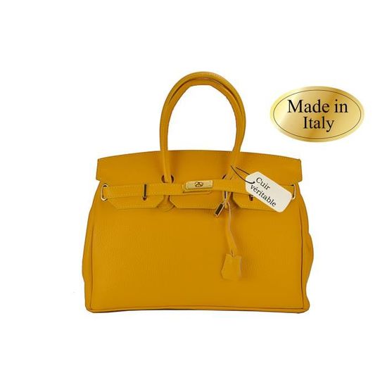Sac à main cuir véritable jaune femme mode Jaune jaune - Cdiscount ...