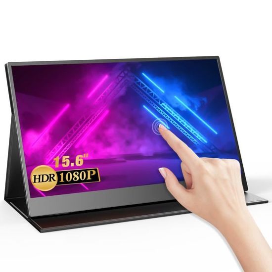 Ecran PC Portable Tactile 15,6 Pouces USB-C 6Bit FHD 1080P HDMI AMZMIOR ...
