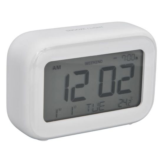 EJ.life Digital Clock, Volume Adjustment Desktop Clock Compact 12H 24H ...