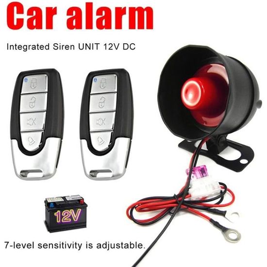 Alarme de Voiture, Système de Protection de sécurité d'alarme Universel ...
