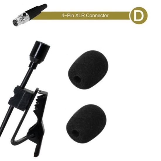 Microphone,Micro à pince Lavalier omnidirectionnel,XLR portable avec ...