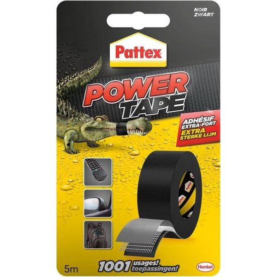 Power Tape, Ruban Adhésif Noir De 5M Extra Fort Pour Charges Lourdes ...