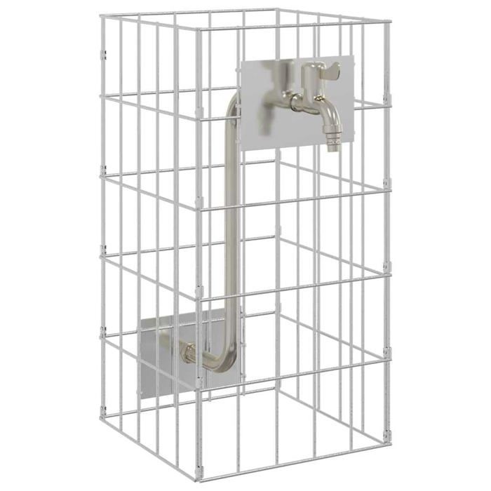 Robinet Gabion en acier inoxydable - vidaXL - Argenté - 50x25x25 cm ...