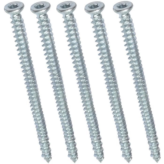 C48387 - Lot De 5 Vis D'Ancrage Direct Pour Béton Ø7.5X120Mm Tête ...