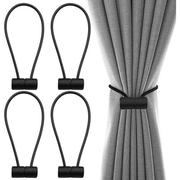 Embrases pour Voilages, 4 Pièces Embrase Rideaux Aimanté, Embrasse pour ...
