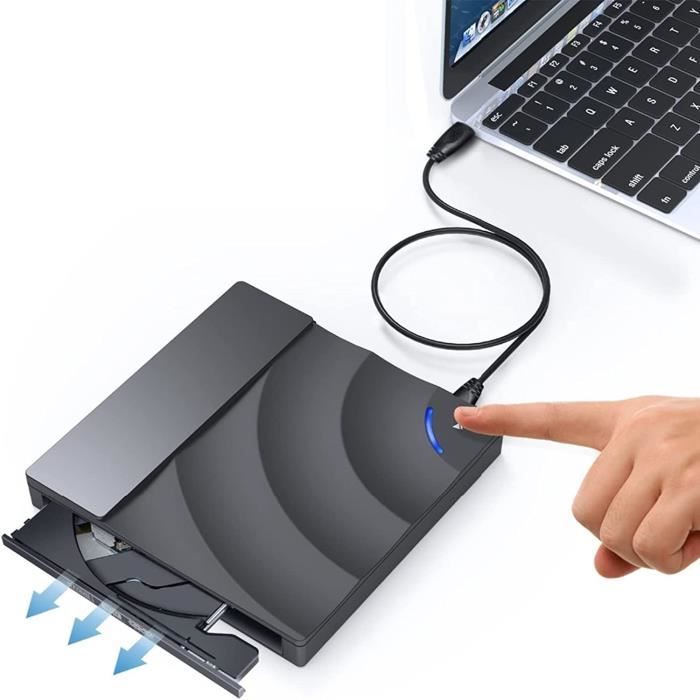 Lecteur DVD Externe Lecteur CD DVD USB 3.0 Haute Vitesse pour ...