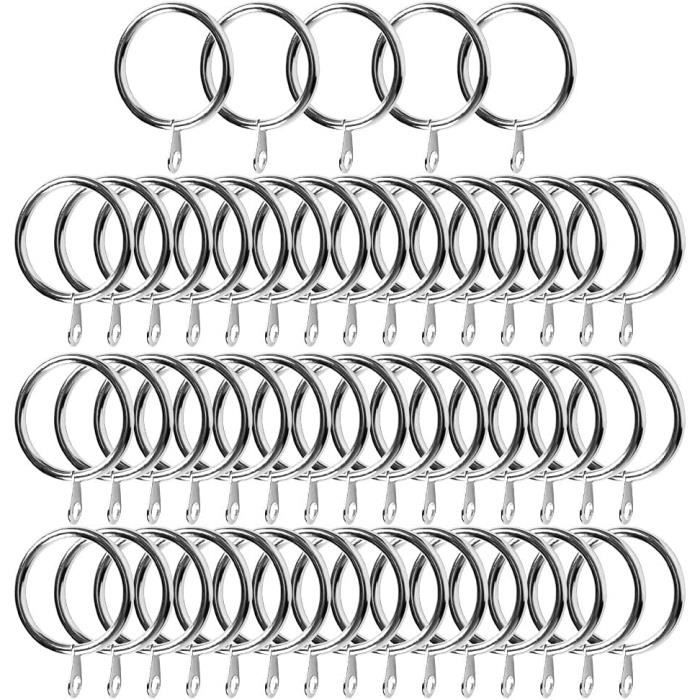 Lot de 50 Anneaux pour Tringle à Rideaux et Tiges de 30mmAnneaux de ...