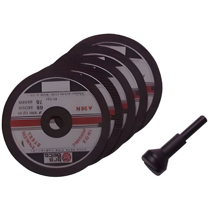 Disques meuleuse angle et droite 75mm - Jeu de 5 disques + porte meule ...