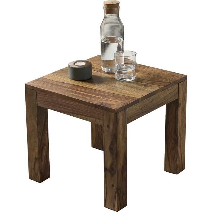 Table Basse Bois Massif Sheesham Table de Salon 45x40x45cm,Table d ...