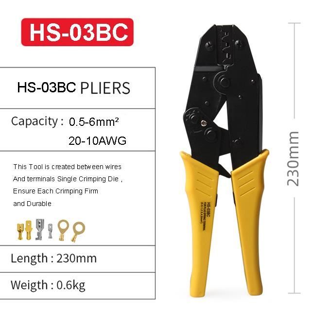 HS-03BC - Pince à sertir outils Kit de mâchoires HS 03BC pour 2.8 4.8 6 ...