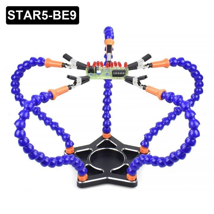 Poste a souder,machine à souder support en fer,5 pièces,Flexible,avec pince crocodile réglable ...