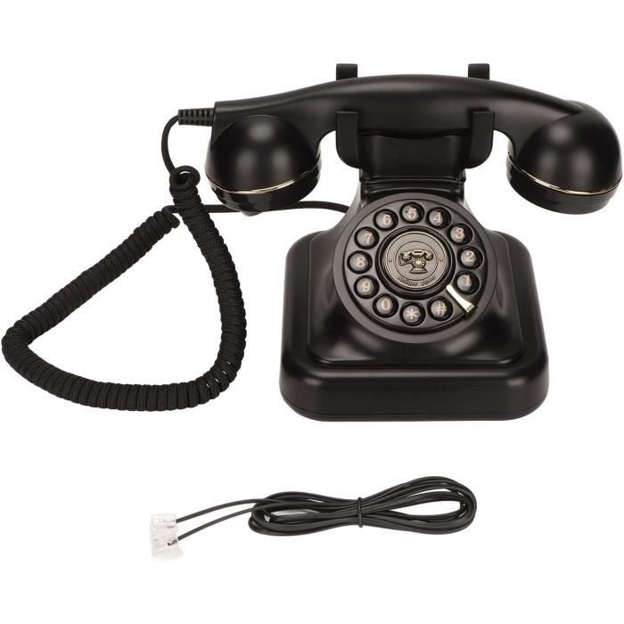 Téléphone Fixe Vintage,Téléphone Filaire Rétro À Bouton De Disque À L ...