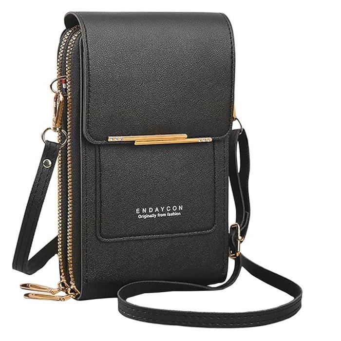 DAMILY® Portefeuille Mobile Téléphone Grande Capacité Sac à Bandoulière ...