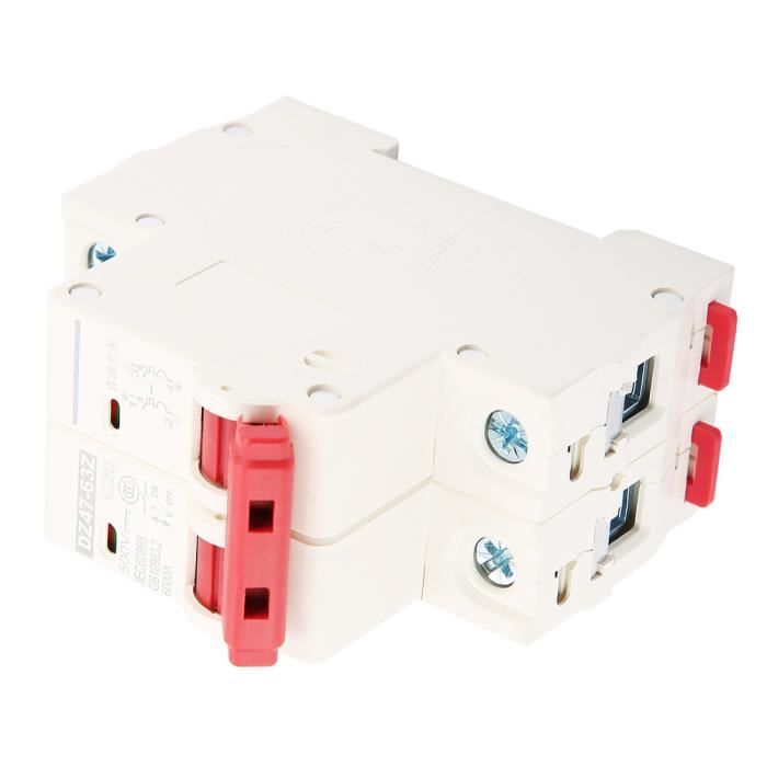 Disjoncteur 20A 500V 2P Dc 500V 20A Mini Disjoncteur Mcb Disjoncteur De ...
