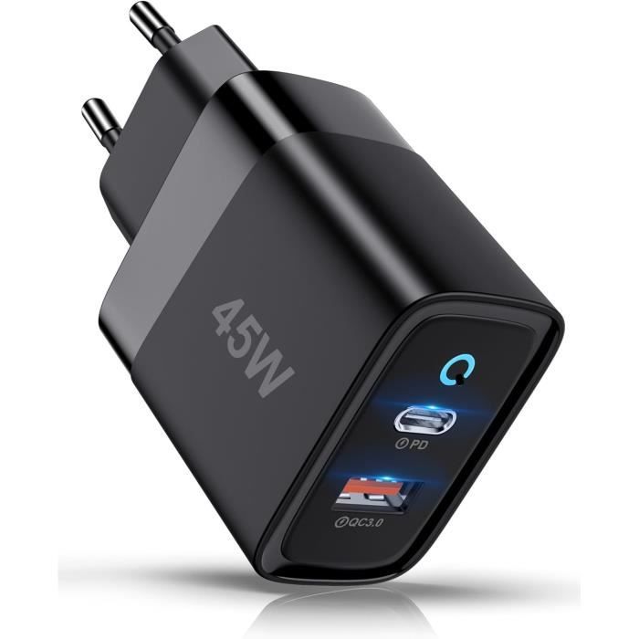 Chargeur Usb C 45W Prise Usb A + C 2 Ports Multiprise Chargeur Rapide ...
