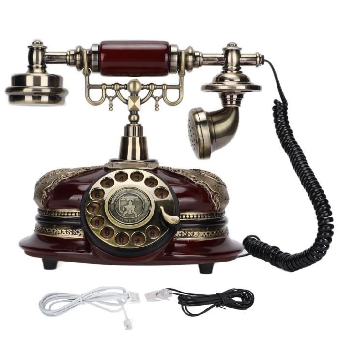 Fdit ligne fixe rotative rétro Téléphone classique européen à cadran ...