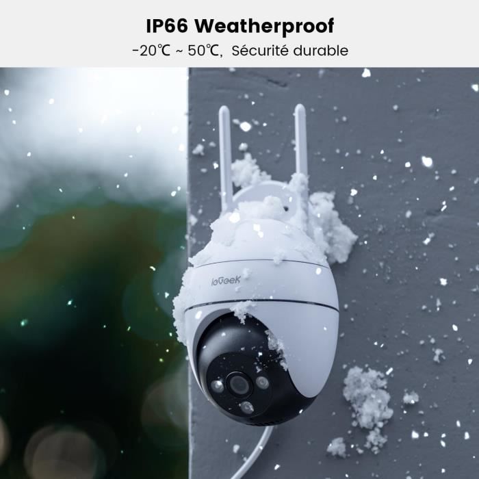 IeGeek 5MP 360° Camera Surveillance WiFi Extérieure - Cdiscount Bricolage