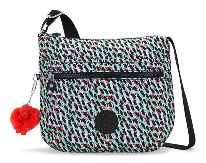 Kipling Sac à épaule bandoulière noir bleu clair pour femme Basic Print ...