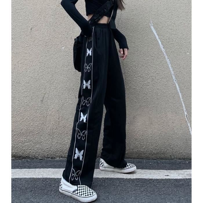 Gothique Harajuku Droit Femmes Dessin Animé Papillon Imprimer Goth ...