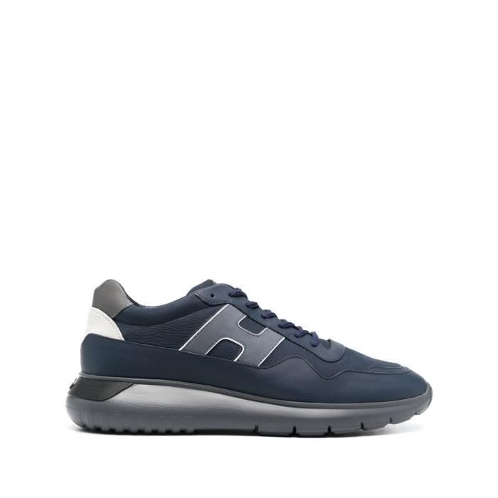 HOGAN HOMME HXM3710AM241MB759T BLEU CUIR BASKETS Bleu - Cdiscount ...