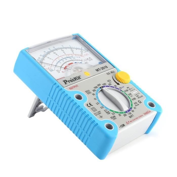 Multimètre analogique Pros'Kit Multimètre à résistance de tension CC ...