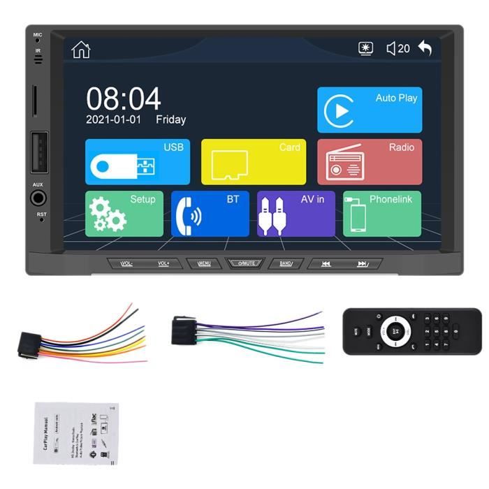 2 Din Carplay Android Auto 7 Pouces Autoradio Universel pour-Nissan Toyota MP5 Lecteur Lecteur ...
