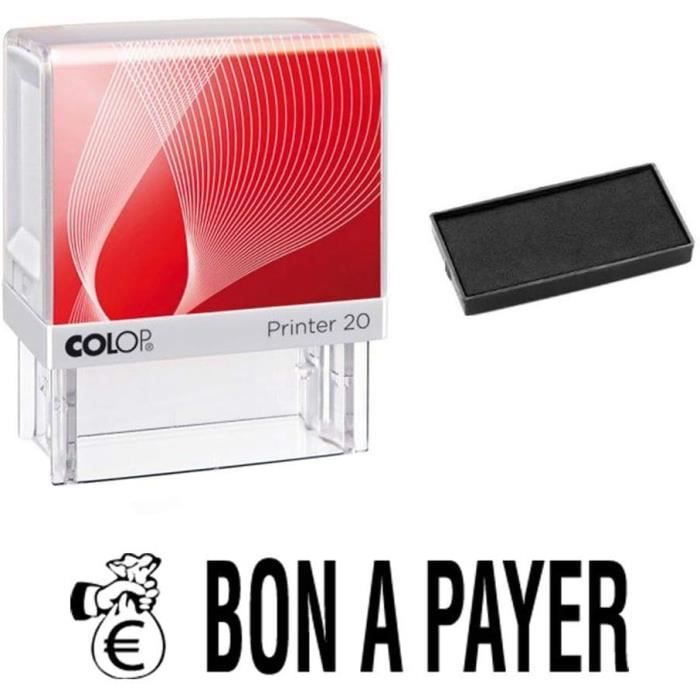 Tampon encreur Bon à payer COLOP printer 20 38x14mm Noir324 - Cdiscount ...
