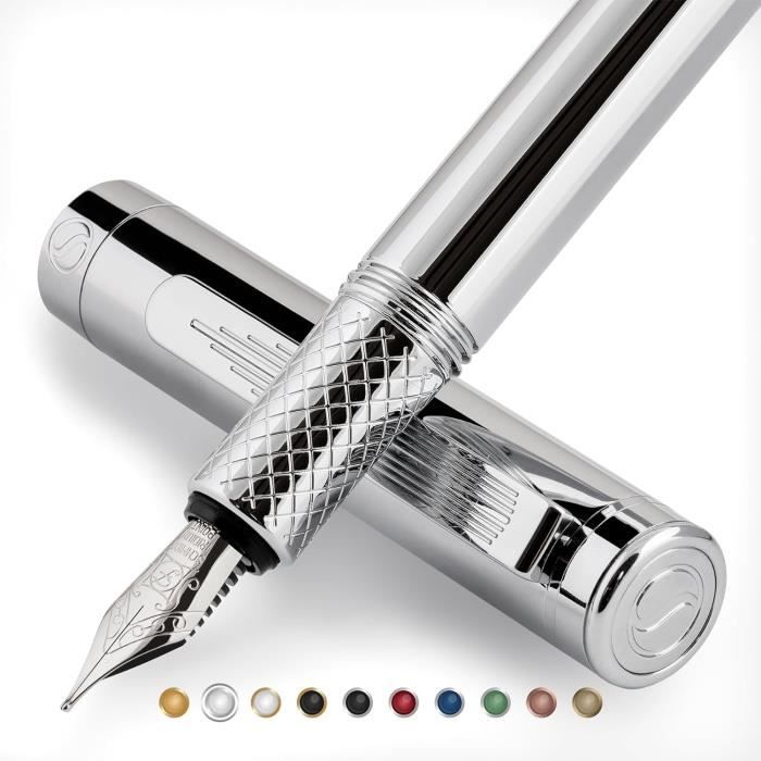 Scriveiner Stylo Plume de Luxe EDC (fin), Superbe stylo de poche avec ...