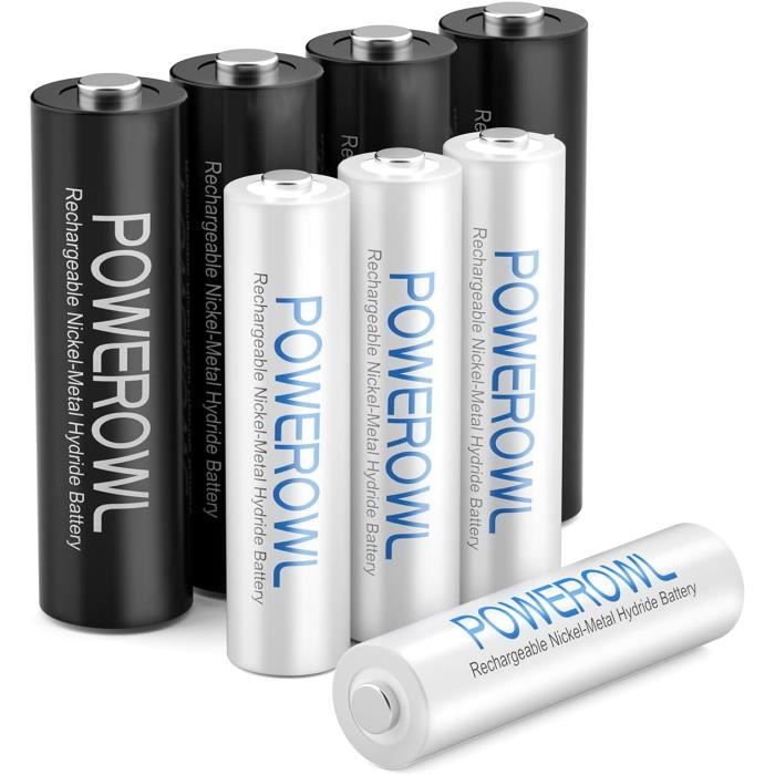 Kit de piles rechargeables pour piles rechargeables Aa et Aaa avec 4*Aa ...