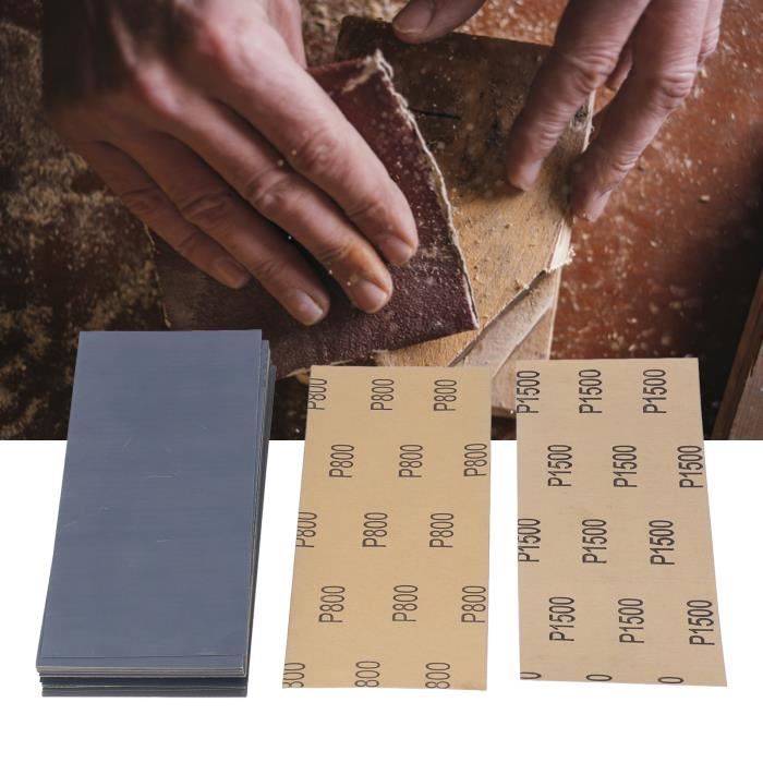 RHO-Papier abrasif sec et humide Ensemble de Papier Abrasif à L'eau ...