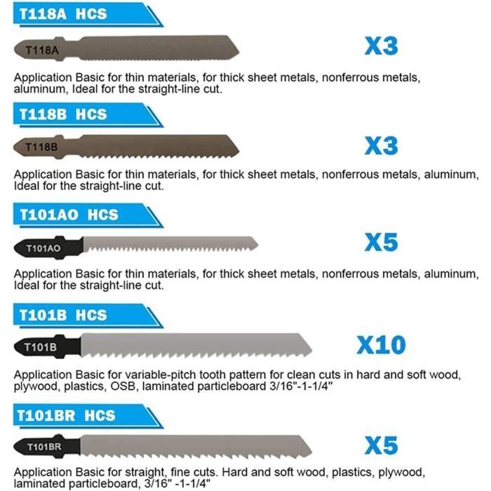 52 Pièces T-Handin Puzzle Blade Set 10 Combinaisons Puzzle Convient ...