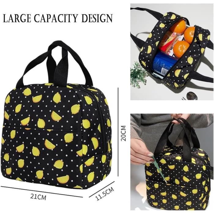 Sac Isotherme À Repas Grande Capacité Réutilisable Lunch Bag Portable ...