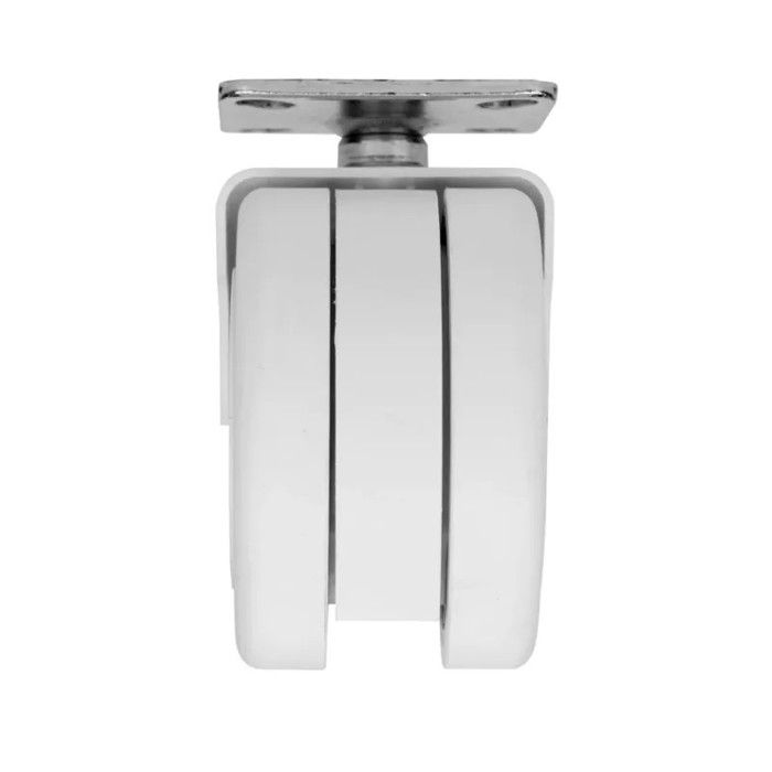 Roulette pivotante rotola blanche, 47x47 mm, D. 65 x H.80 mm, entraxe ...