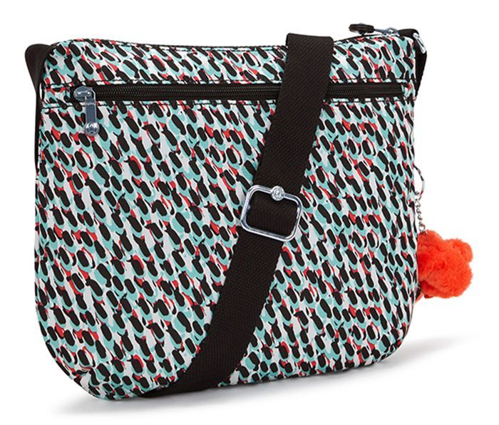Kipling Sac à épaule bandoulière noir bleu clair pour femme Basic Print ...