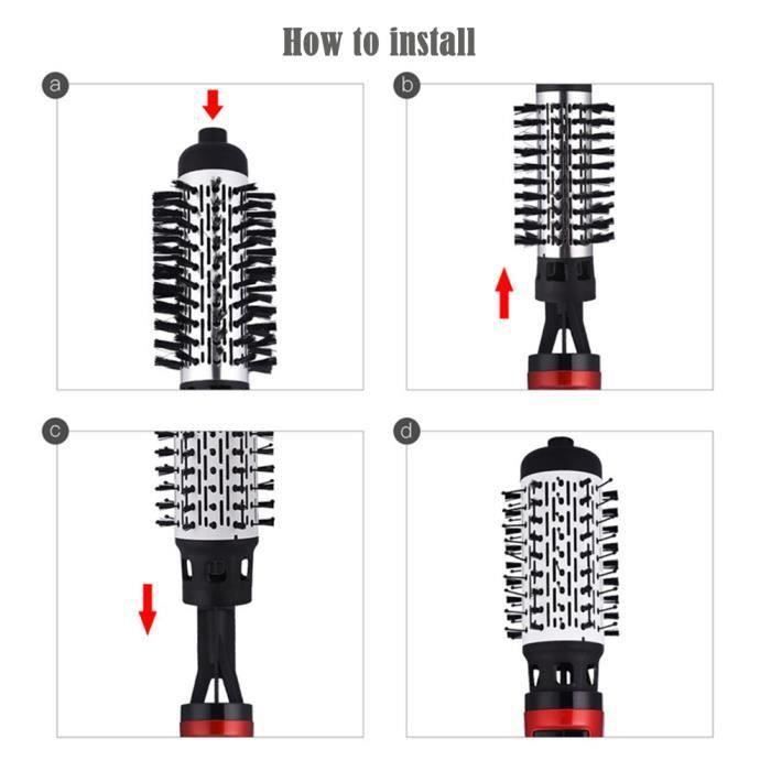 DOUBLE BROSSE SOUFFLANTE ROTATIVE TOURNANTE A BRUSHING 1000 Watts 2 ...