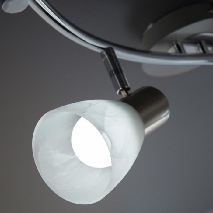 Plafonnier Led 6 Spots Orientables Luminaire Plafond Moderne 6