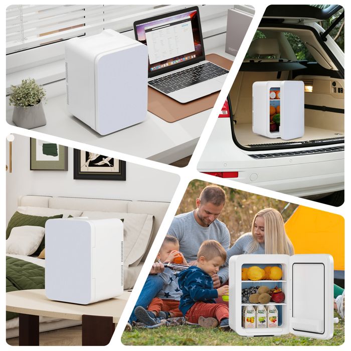 Mini Réfrigérateur 20L, Mini Frigo Portable, Froid et Chaud, 12V/220V ...