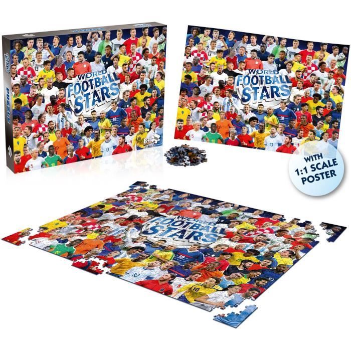 WINNING MOVES- FOOTBALL PUZZLE, WM03897-ML1-6, MULTICOLORE, TAILLE UNI ...