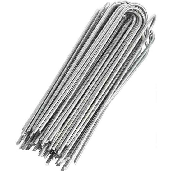 PIQUET - POTEAU - ACCESSOIRES CLOTURE Lot de 50 Piquets de Fixation en ...