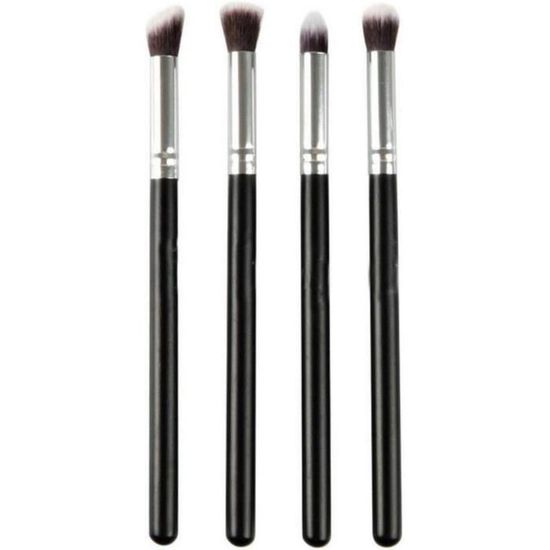 Pinceaux de Maquillage Synthétique, 4Pcs Fard à Paupières Kit ...