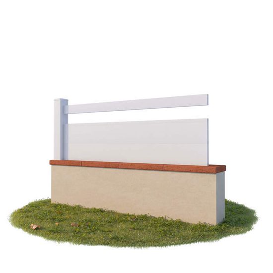 Module clôture PRO 72 cm - 1 Lisse + 2 Soubassements - Cdiscount Jardin
