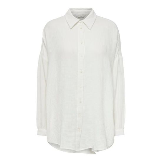 Chemise femme Only Thyra oversized - cloud dancer - XS Cloud dancer ...