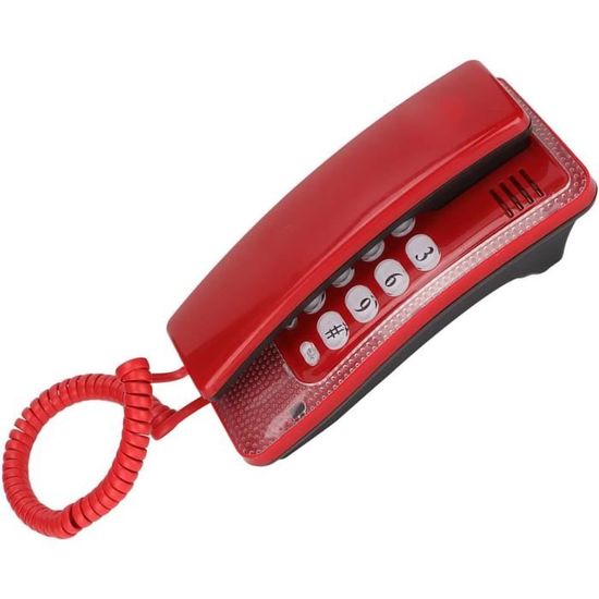 Téléphone Fixe Filaire À Fixer Au Mur Avec De Grands Boutons Pour La Maison, Le Bureau, L'Hôtel ...