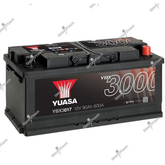 Batterie auto, voiture YBX3017 12V 90Ah 740A Yuasa SMF Battery ...
