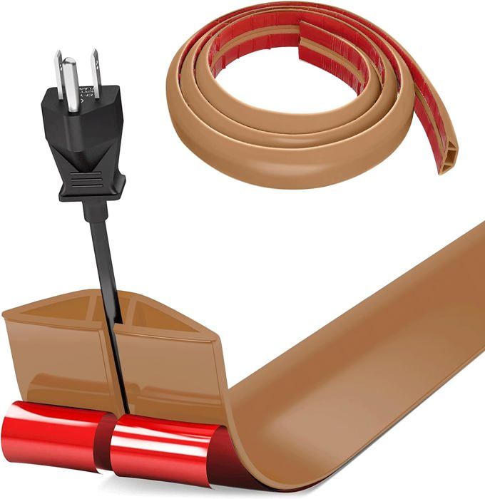 Cache Cable Sol, Petit Canal De Câble Flexible,1M X 5Cm Goulotte Passe ...