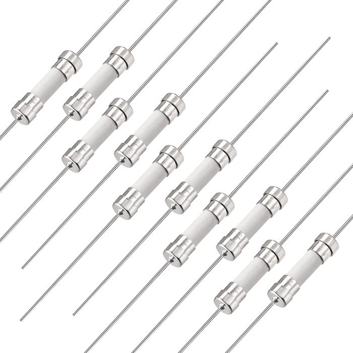 Fusible SOURCING MAP 10Pcs 5mm x 20mm 250V T6,3A Coup Lent Fusible Temporisation Fil Conducteur ...